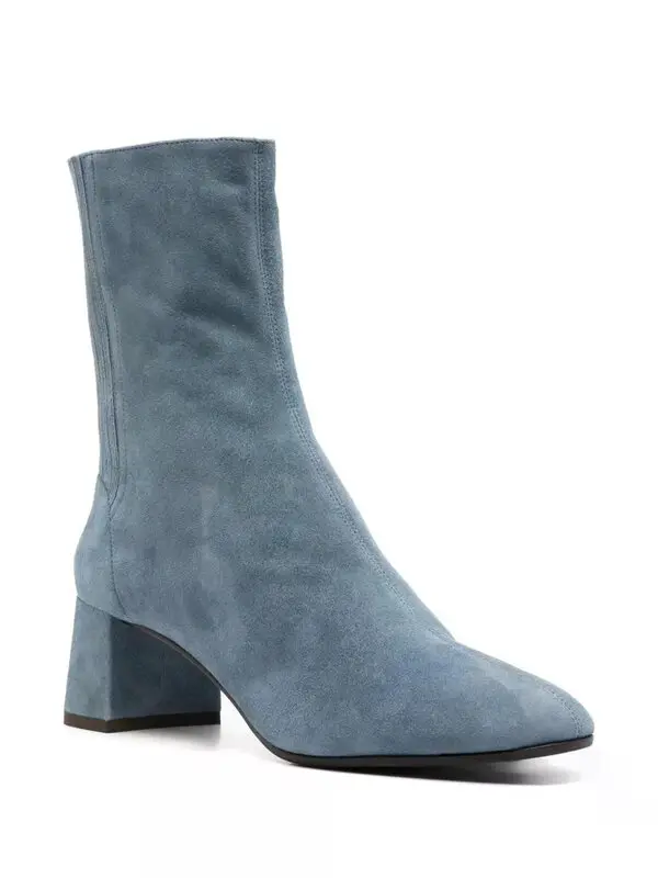 AQUAZZURA Saint Honore Suede Rear-zip Ankle Boots - Blue