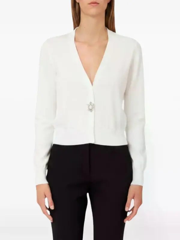 Liu Jo Crystal-embellished V-neck Cardigan