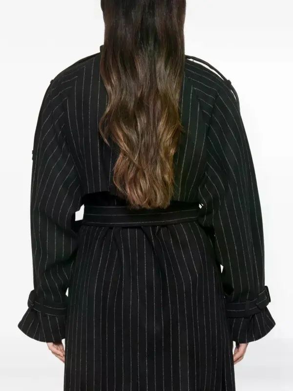 GESTUZ Pinstripe-pattern Double-breasted Coat