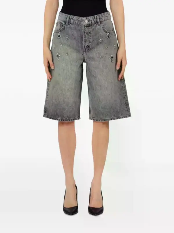 Liu Jo Crystal-embellished Denim Shorts