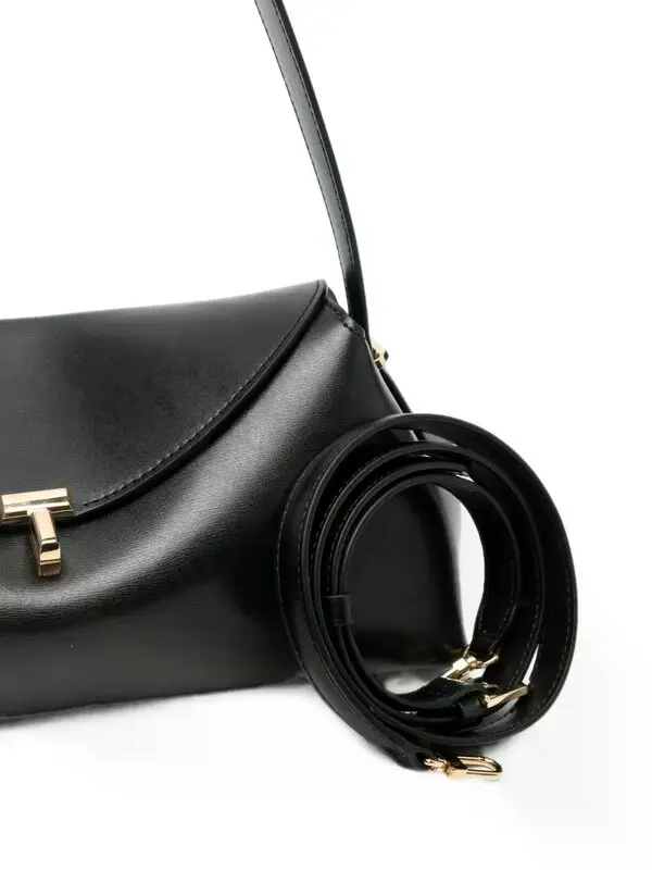 TOTEME T-lock Leather Tote Bag - Black