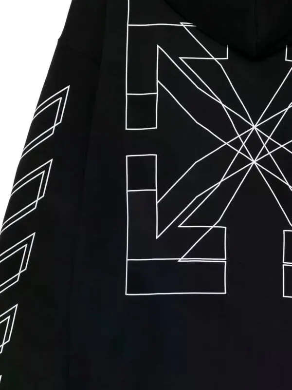 Off-White Outline Double-arrow Zip-up Hoodie