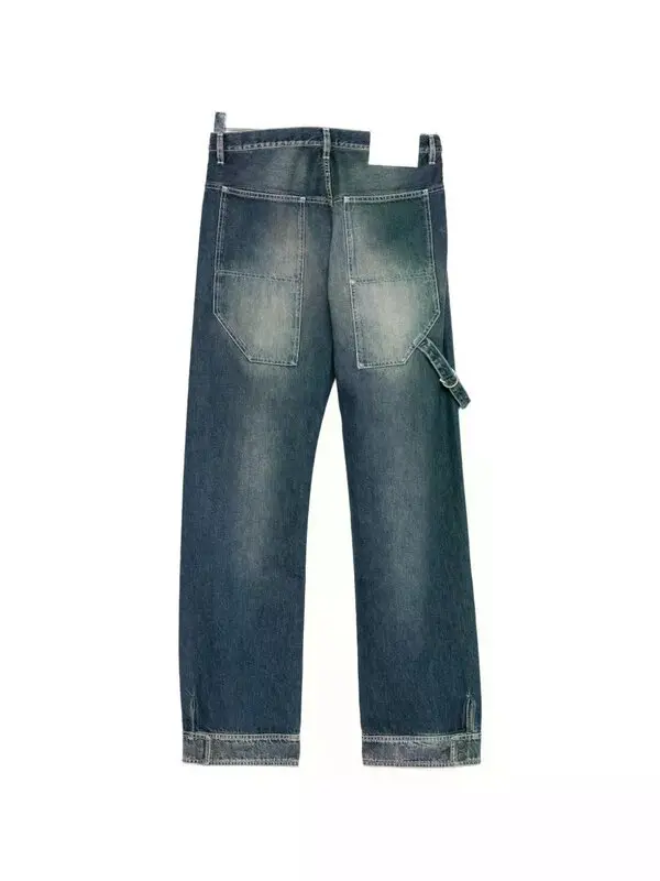 Off-White Cherry Diagonal Twist Stack Jeans