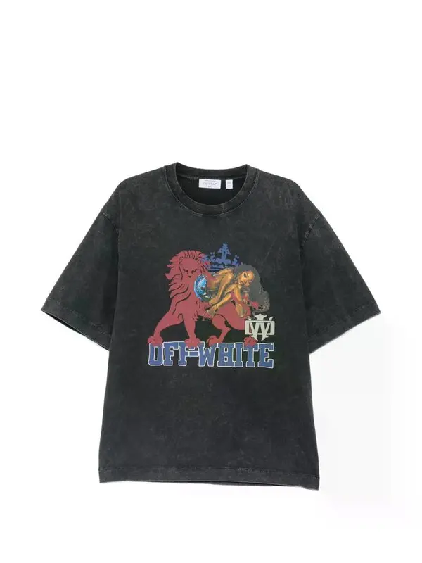 Off-White Washed Short-sleeve T-shirt - Black