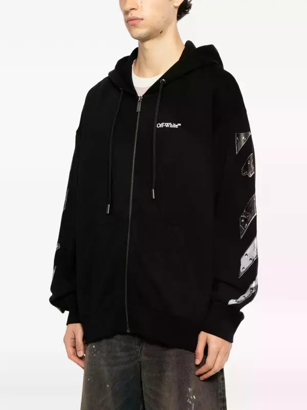 Off-White Metal-arrow Zip-up Hoodie