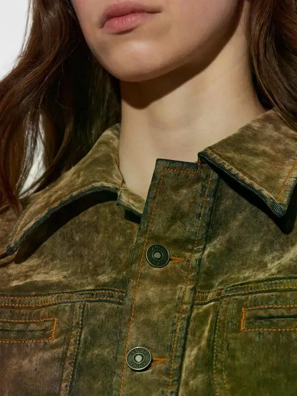 Amiri Flock Cut Denim Jacket