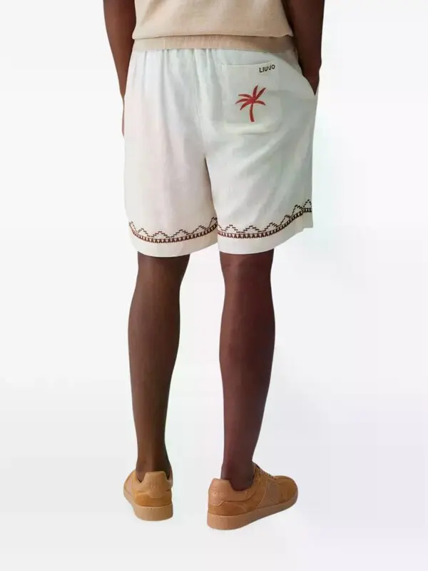 Liu Jo Linen Shorts With Embroidery