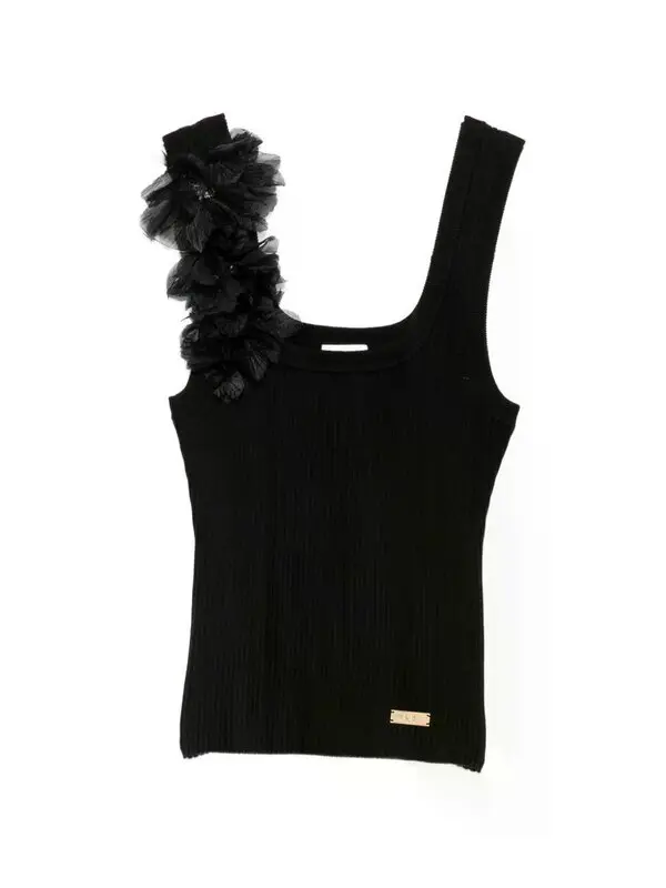 Aje Pamela Flower Ribbed Tank