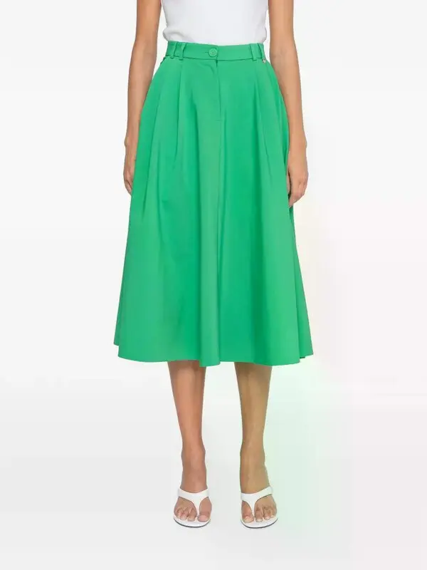 NISSA High-waisted Cotton Midi Skirt