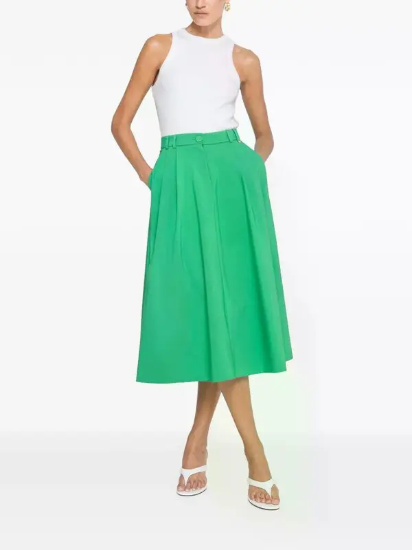 NISSA High-waisted Cotton Midi Skirt