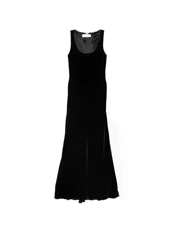 RÓHE Scoop-neck Velvet Dress - Black