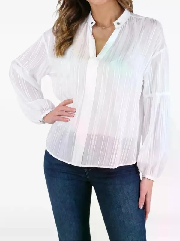 Liu Jo Plissé-effect Long-sleeve Blouse