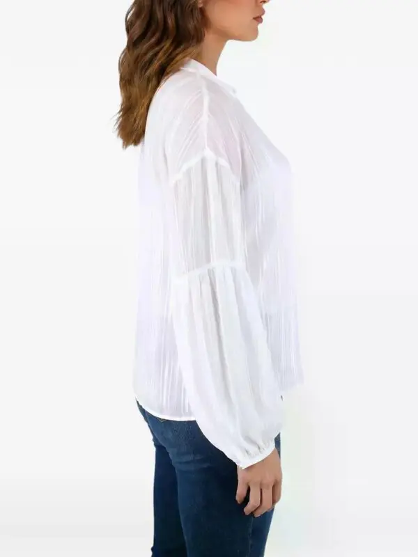 Liu Jo Plissé-effect Long-sleeve Blouse