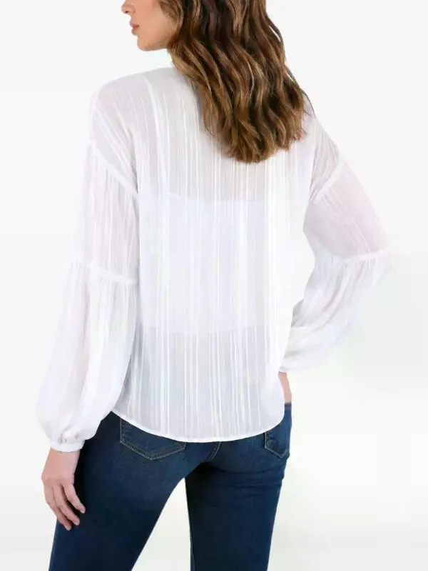 Liu Jo Plissé-effect Long-sleeve Blouse