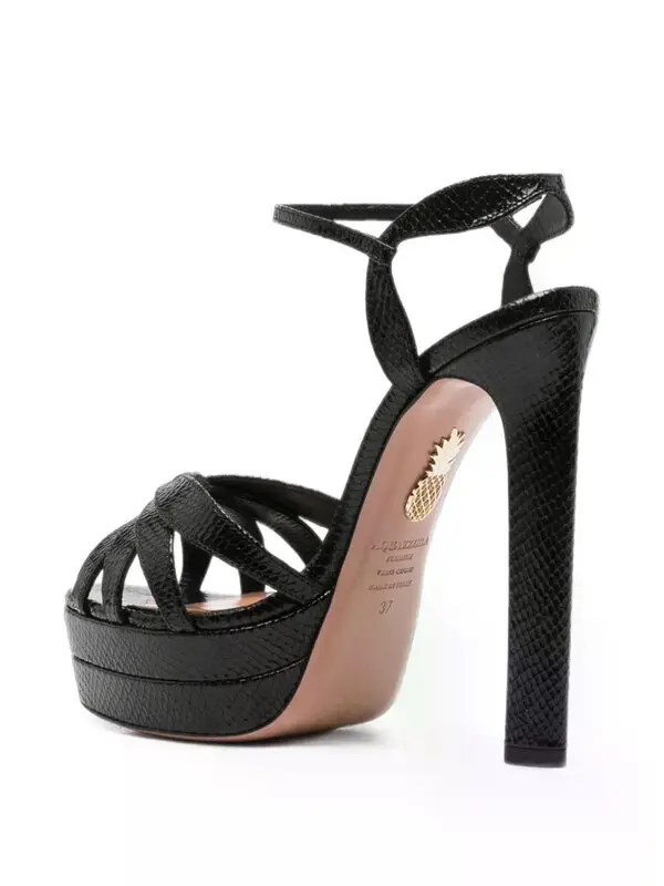 AQUAZZURA Snakeskin-effect Platform Sandals