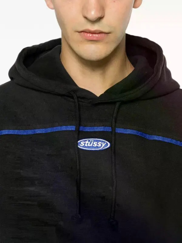 StÜssy Logo-patch Tape-trim Hoodie