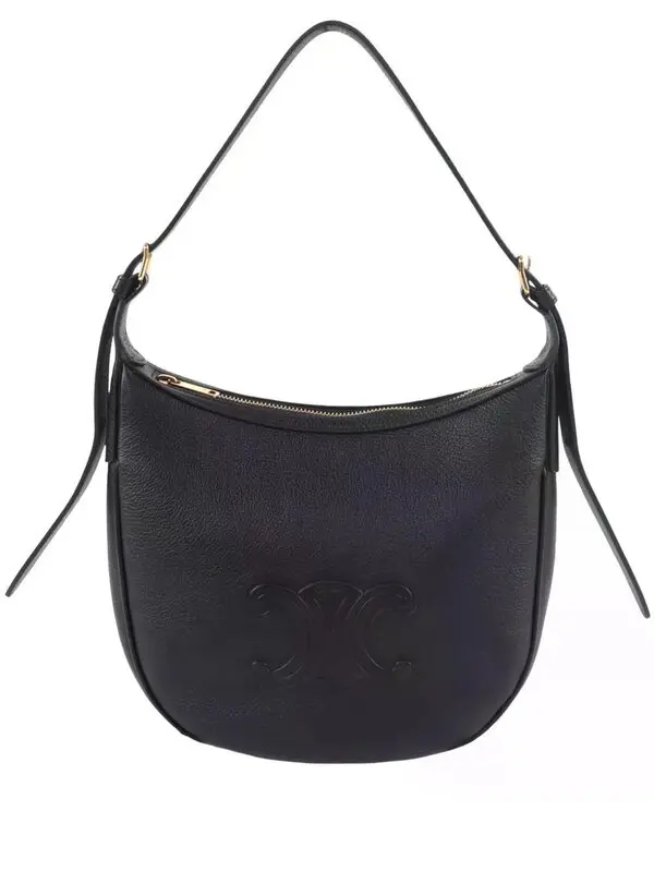 Celine 2024 Small Supple Grained Calfskin Heloise Crossbody Bag - Black