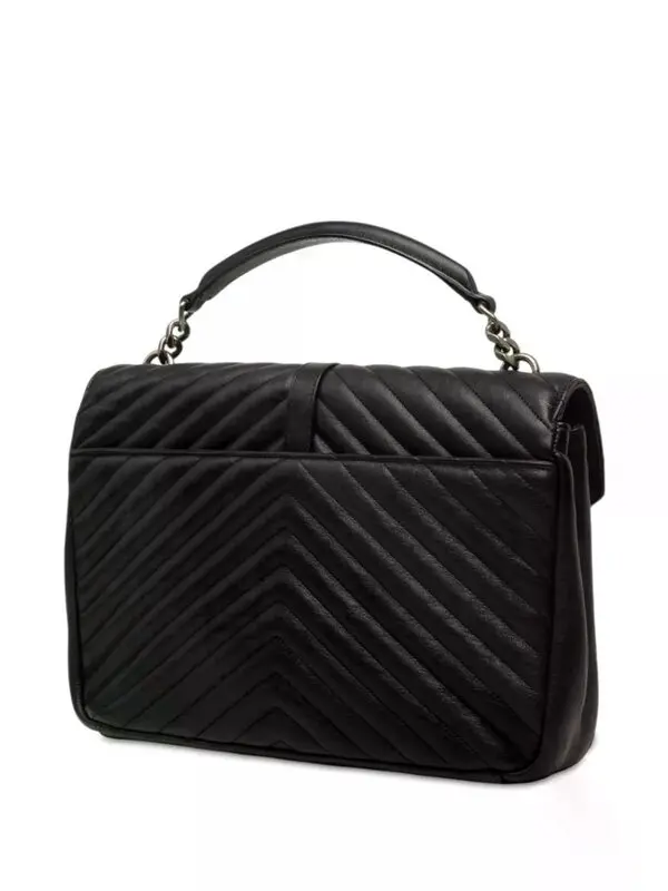 Saint Laurent Quilted Sheepskin Monogram College Satchel