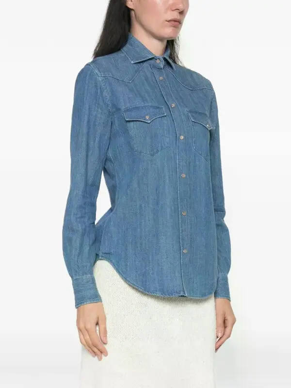 MAZZARELLI Western-style Denim Shirt