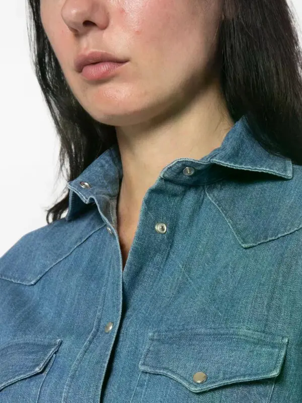 MAZZARELLI Western-style Denim Shirt