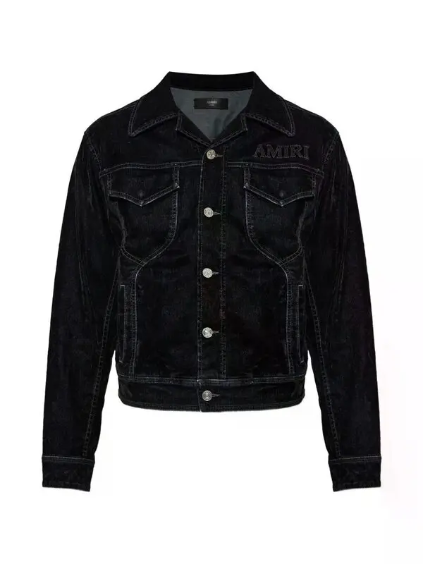 Amiri Logo-embroidered Denim Jacket