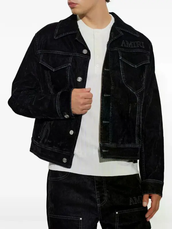 Amiri Logo-embroidered Denim Jacket
