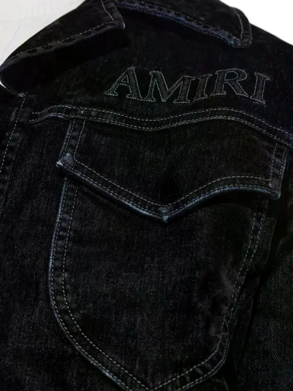 Amiri Logo-embroidered Denim Jacket