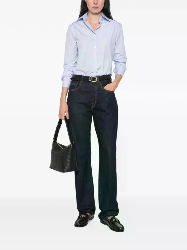 MAZZARELLI Striped Print Shirt - Blue