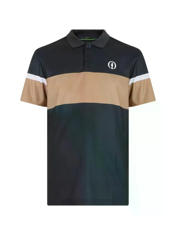 BOSS Colour-block Short-sleeve Polo Shirt - Black
