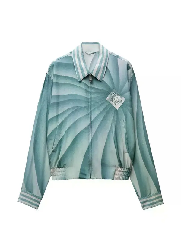 Versace Printed Silk-poplin Blouson