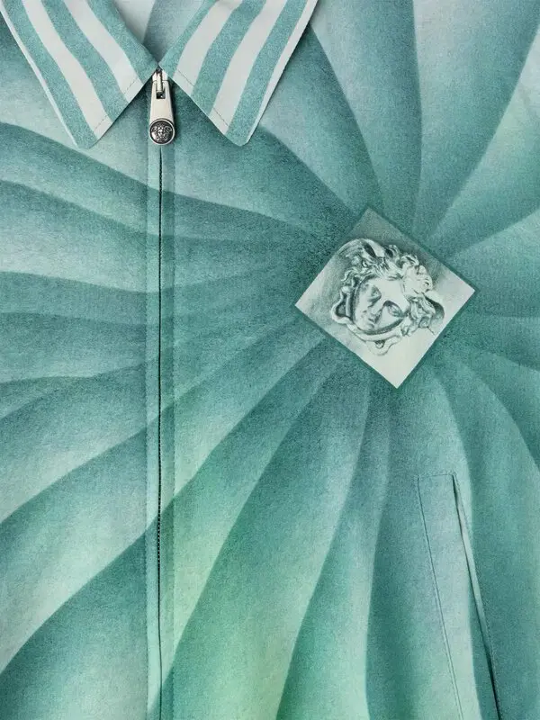 Versace Printed Silk-poplin Blouson
