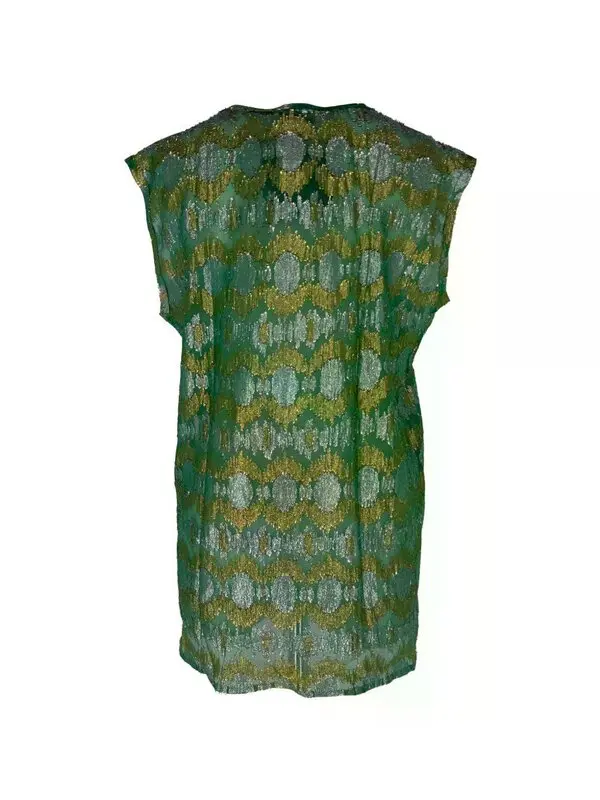 LANVIN Sleeveless Jacquard Blouse - Green
