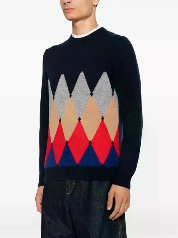 BALLANTYNE Argyle-intarsia Sweater