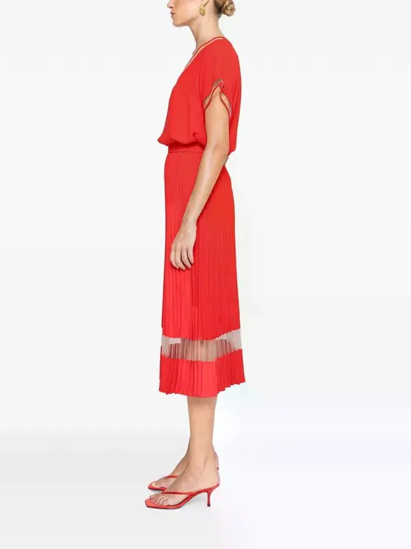 NISSA Pleated Midi Skirt