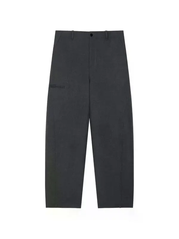 Givenchy Couture Seam Checked-reverse Trousers - Grey
