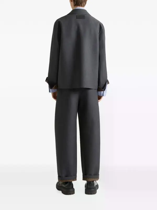 Givenchy Couture Seam Checked-reverse Trousers