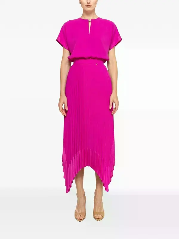 NISSA Pleated Midi Skirt
