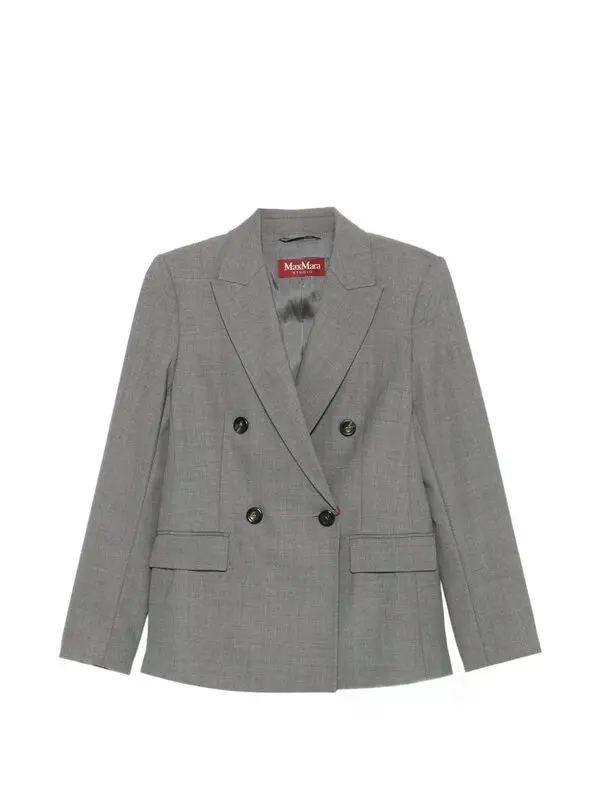 Max Mara Double-breasted Wool Jacket - Grey