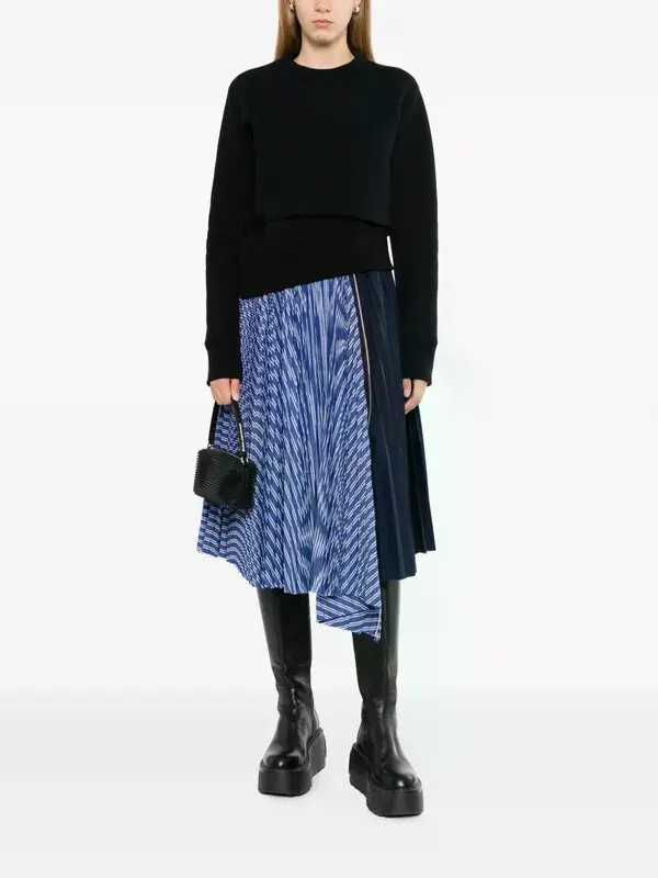 Sacai Layered-design Crew-neck Sweater
