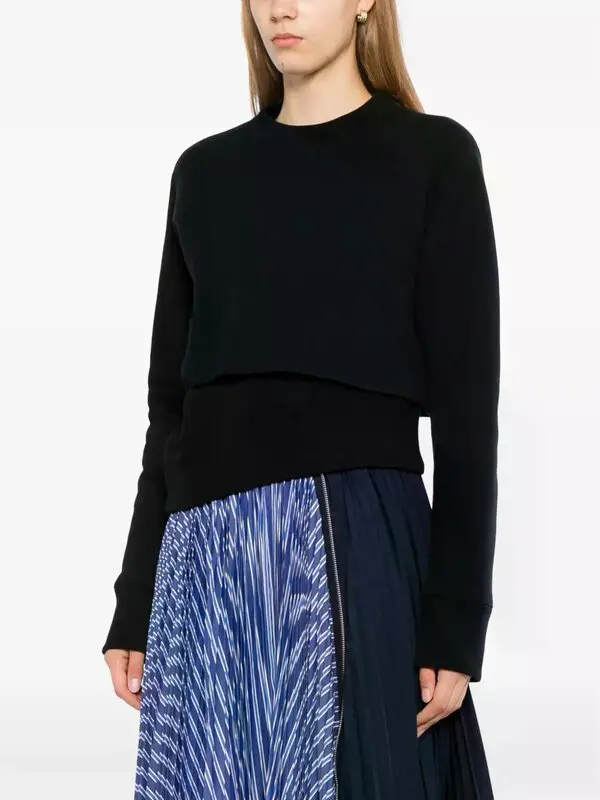 Sacai Layered-design Crew-neck Sweater