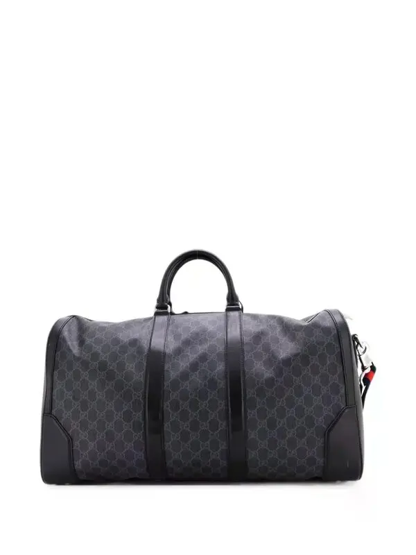Gucci Convertible Duffle Bag Gg Coated Canvas Large Satchel