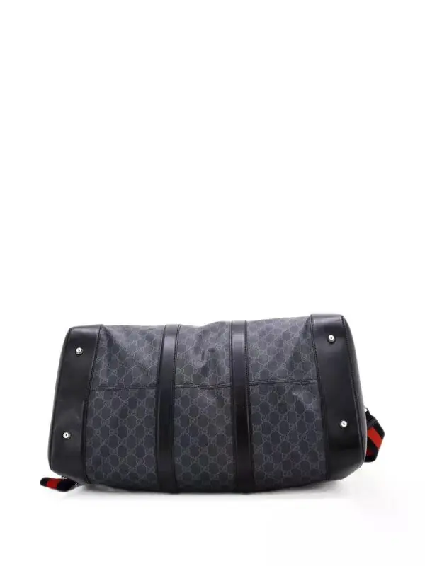 Gucci Convertible Duffle Bag Gg Coated Canvas Large Satchel