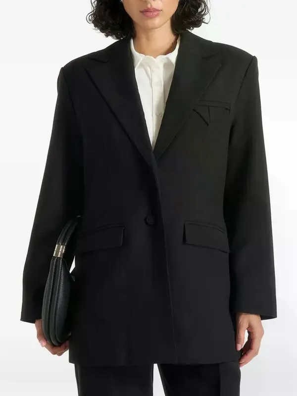 Manière De Voir Elena In Oversized Open Back Tailored Blazer