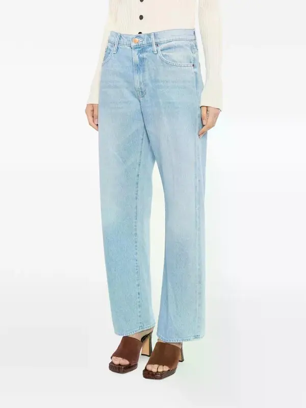 MOTHER Faded Wide-leg Jeans - Blue