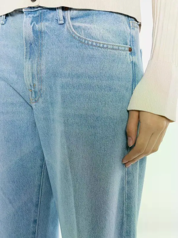 MOTHER Faded Wide-leg Jeans - Blue