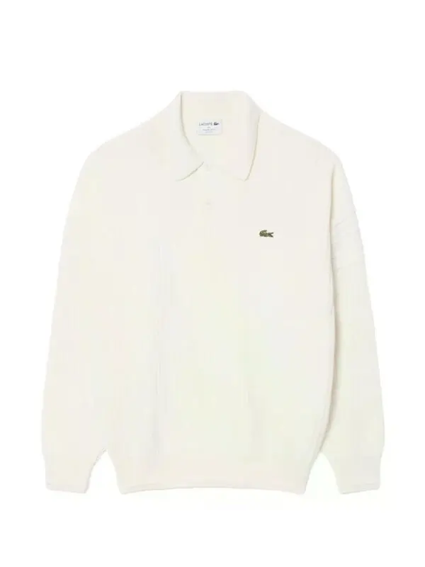 Lacoste Ribbed-knit Polo Sweater