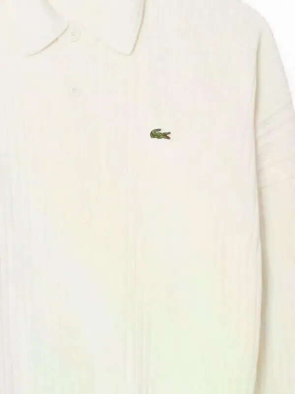 Lacoste Ribbed-knit Polo Sweater