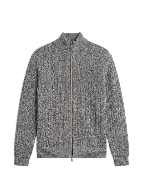 Calvin Klein Ribbed-knit Zip-up Cardigan