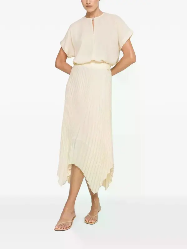 NISSA Pleated Midi Skirt