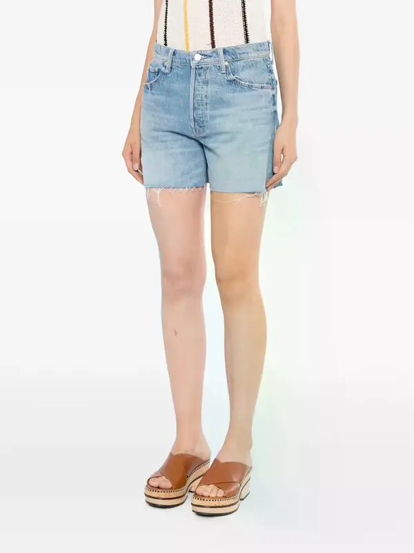 MOTHER Frayed-edge Denim Shorts